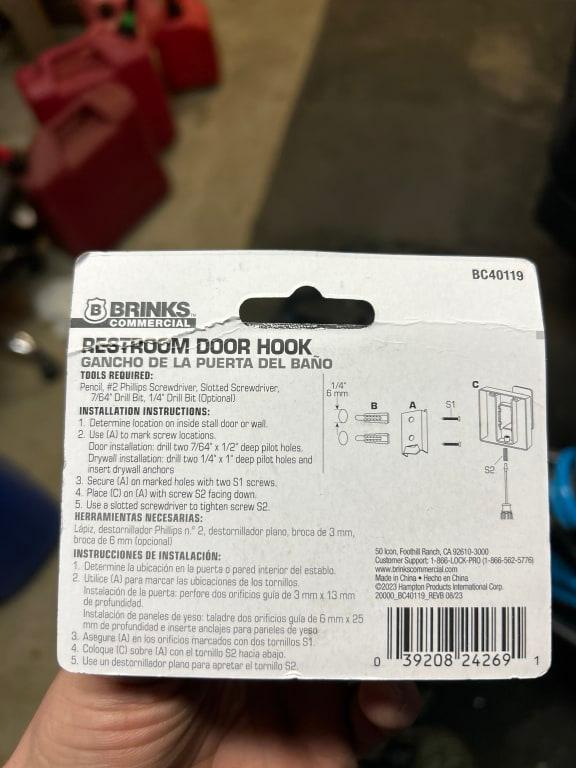 BRINKS COMMERCIAL Commercial Satin Stainless Steel Screw Storage ...