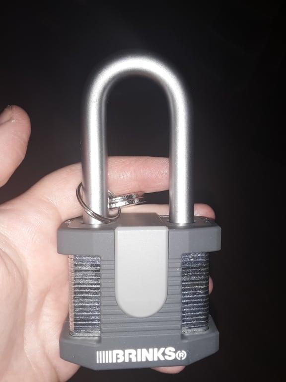 Brinks Commercial Keyed Alike Keyed Padlock, 2-1/4-in Wide x 2-in ...