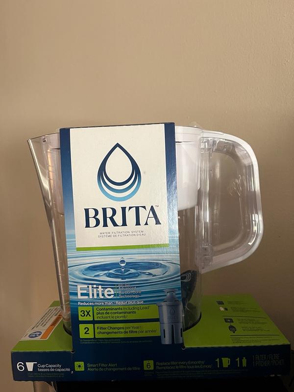 Brita Elite 6-Cup White Plastic Water filter pitcher in the Water ...