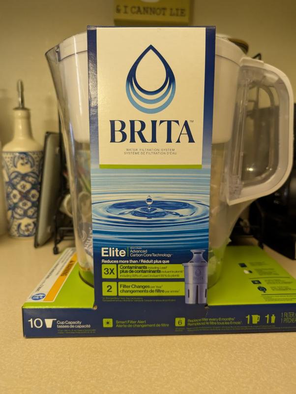 Brita 10-cup White Plastic Water Filter Pitcher 6025850688 at Lowes.com