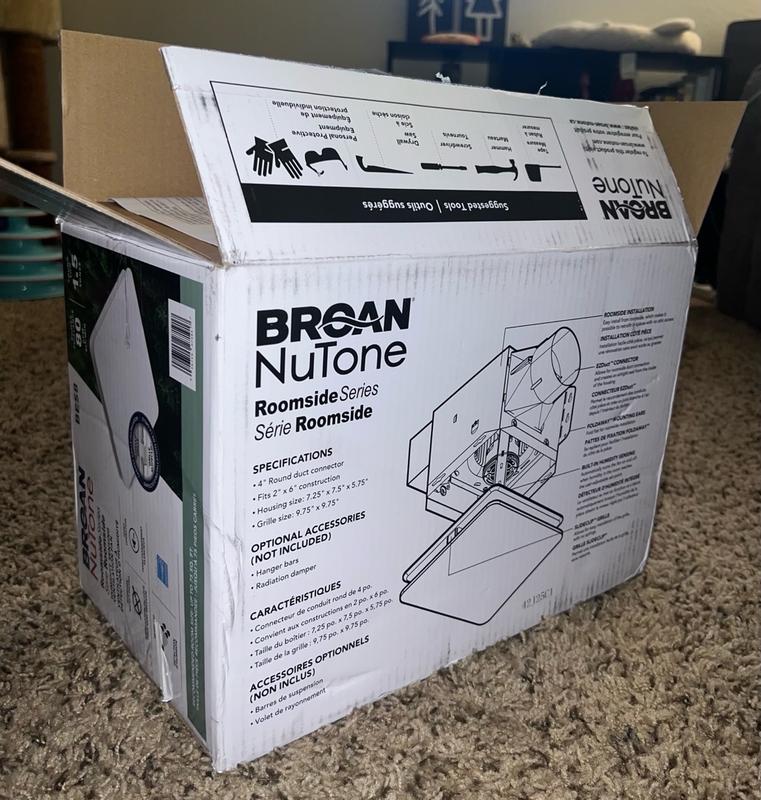 Broan-NuTone 1.5-Sone 80-CFM White Bathroom Fan with Humidity Sensor ...