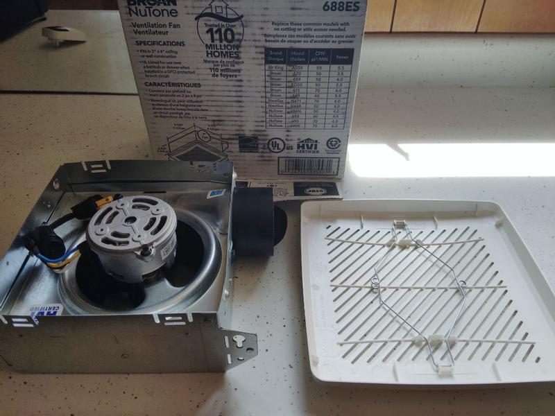 Broan-NuTone 2-Sone 50-CFM White Bathroom Ventilator Fan (ENERGY STAR ...