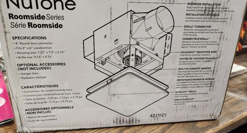 Broan-NuTone 1.5-Sone 80-CFM White Bathroom Fan with Humidity Sensor ...