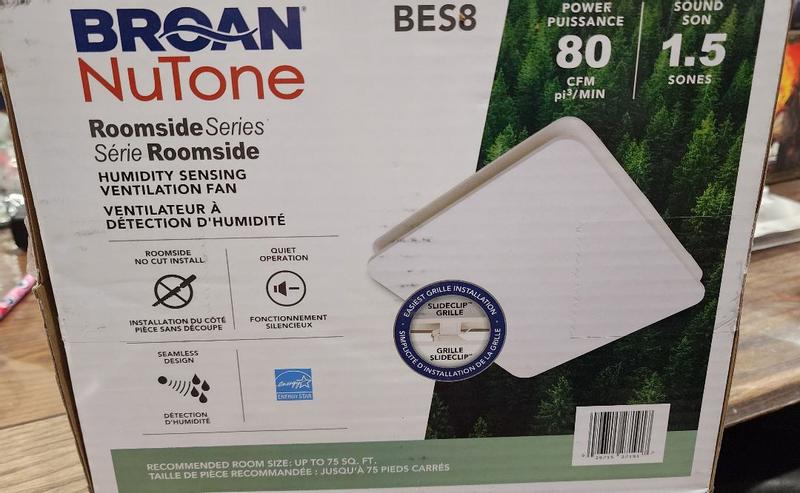 Broan-NuTone 1.5-Sone 80-CFM White Bathroom Fan with Humidity Sensor ...