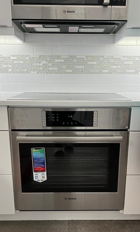 Bosch 800 Series 30 inch Single Electric Wall Oven True Convection and Self-cleaning ( Stainless ...