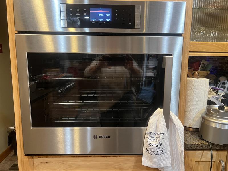 Bosch Benchmark Series 30-in Single Electric Wall Oven True Convection ...