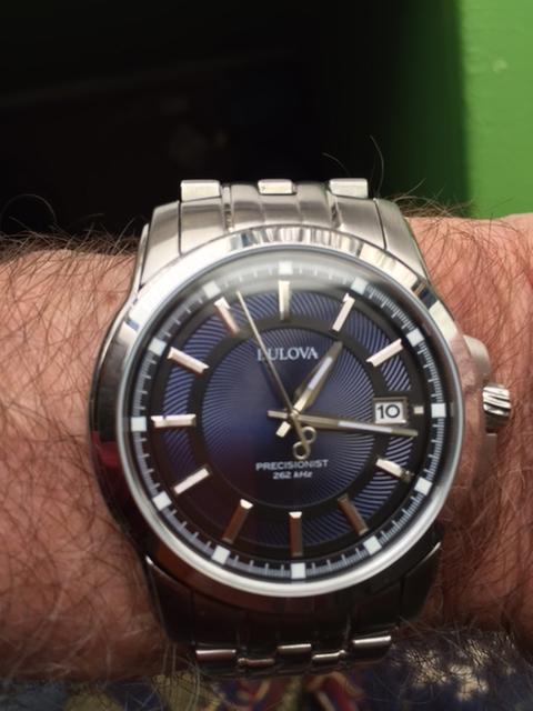 Bulova Men's Precisionist Stainless Steel Bracelet Watch 42mm 96B159 ...