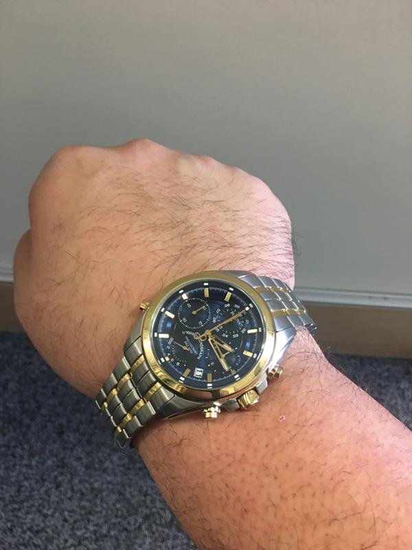 Bulova Men's Chronograph Precisionist Two-Tone Stainless Steel Bracelet ...