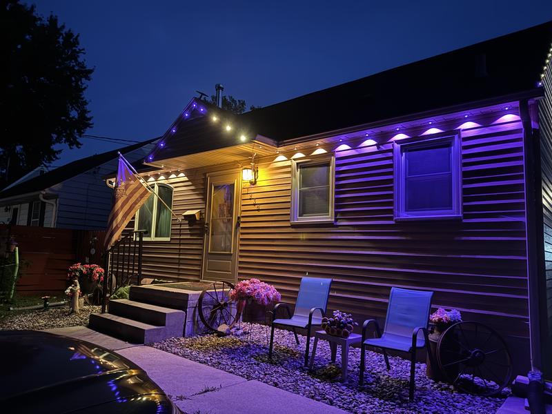 Govee 50-ft Plug-in White Indoor/Outdoor String Light Color Changing ...