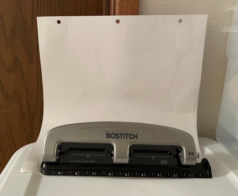 Bostitch 12 Sheet EZ Squeeze InCourage Three Hole Punch Breast Cancer ...