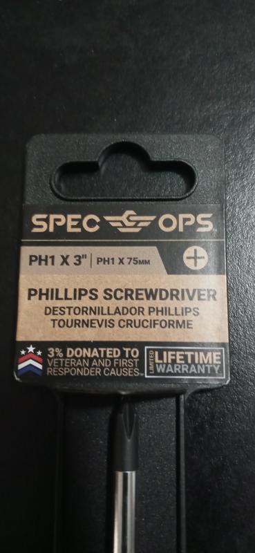 Spec Ops Tools Phillips Screwdriver, 2 x 4-in Magnetic Phillips ...