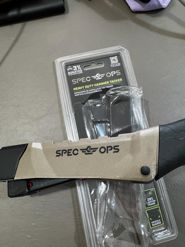 Spec Ops Tools Heavy Duty Hammer Tacker 1/4 5/16 or 3/8 Staples Metal ...