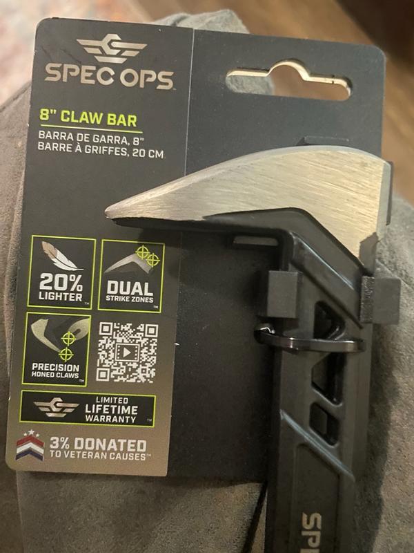 Spec Ops Tools 11 Nail Puller Cats Paw Pry Bar, High-Carbon Steel 11-in High Carbon Steel Claw ...