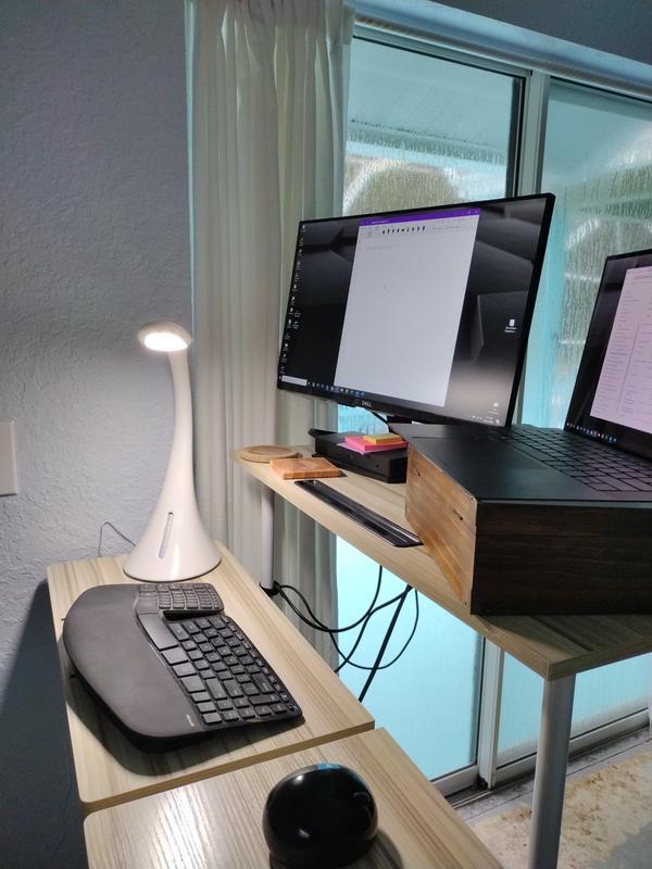 Bostitch Modern LED Desk Light, 8W, White 13-in Adjustable White Touch ...