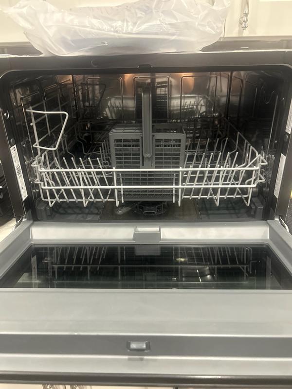 GE Profile 22-in Portable Countertop dishwasher ( Black ) 6 Place ...