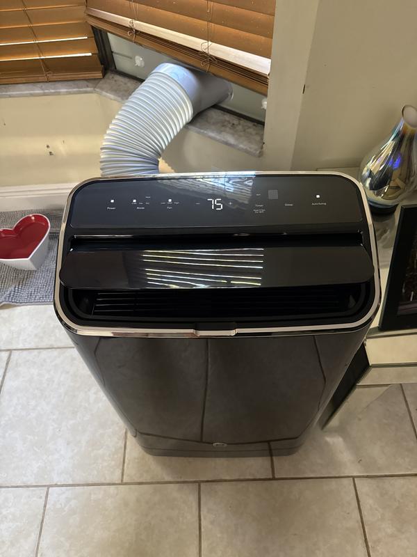 GE 10000-BTU DOE (115 Volts) Black Vented Wi-Fi enabled Portable Air ...