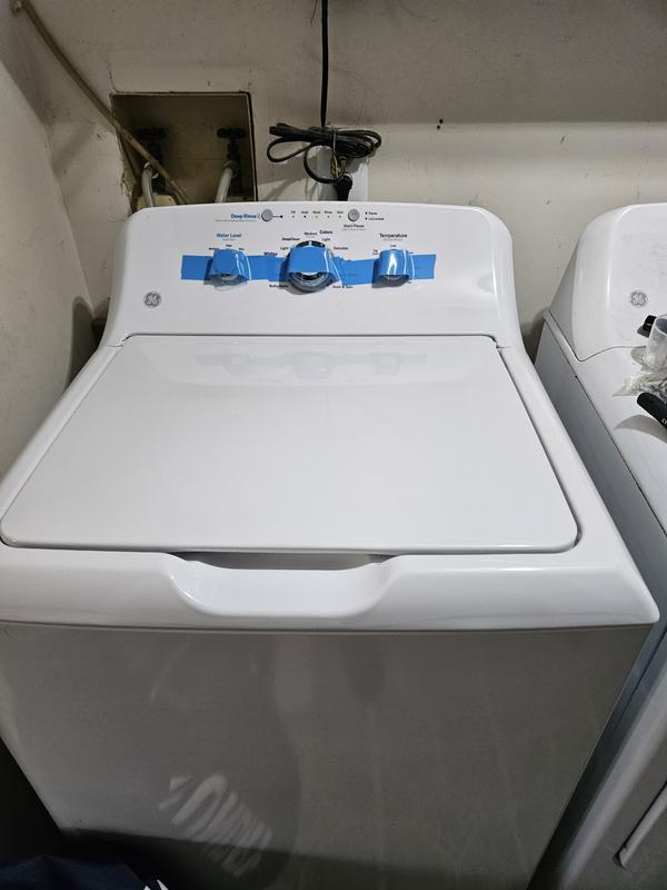 Shop GE 4-cu ft Top-Load Washer with Two-Peice Agitator & 6.2-cu ft ...