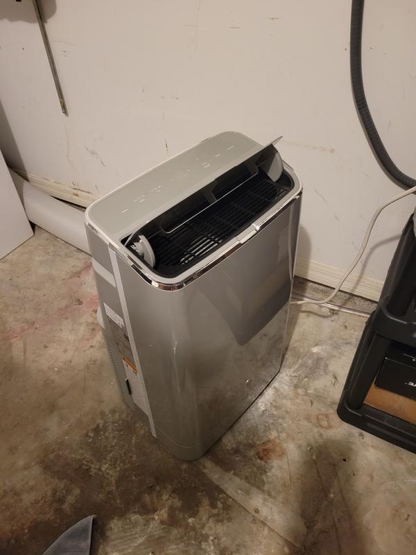 GE 10000-BTU DOE (115 Volts) Gray Vented Wi-Fi enabled Portable Air ...