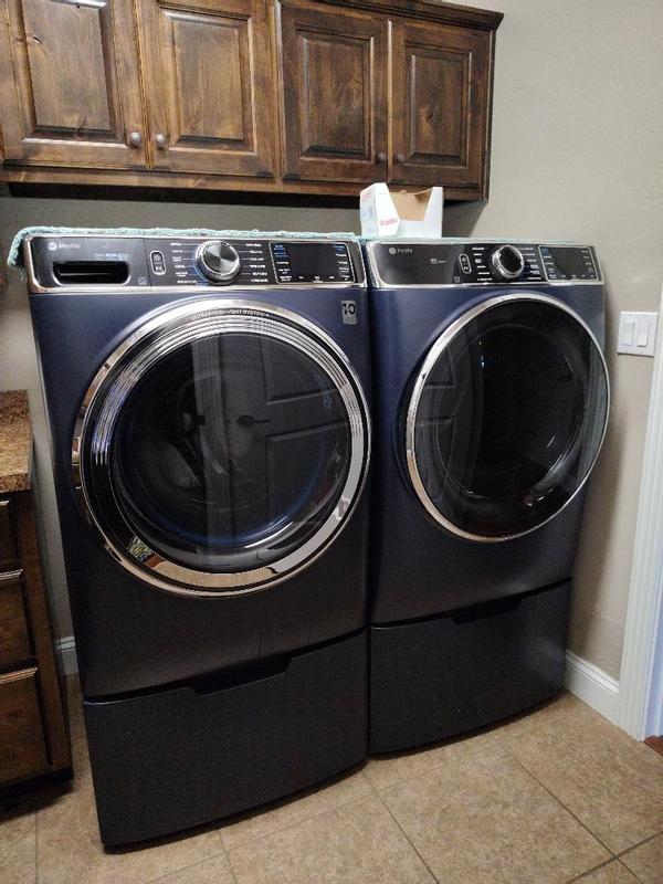 GE Profile 7.8-cu ft Stackable Steam Cycle Vented Smart Electric Dryer ...