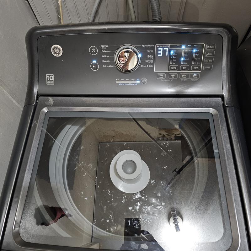 GE High Efficiency Agitator Large ( 4.5-cu ft ) Top-Load Washer ...