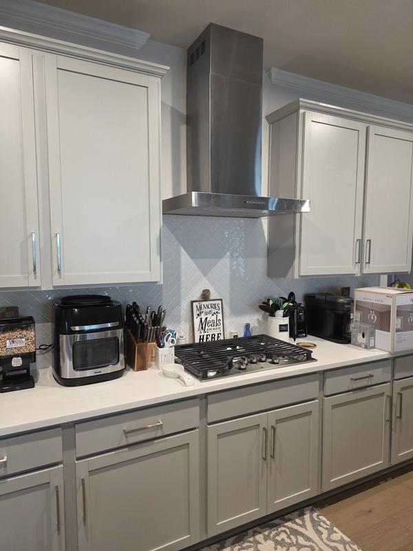 GE 30-in Convertible 350-CFM Stainless Steel Wall-Mounted Range Hood ...