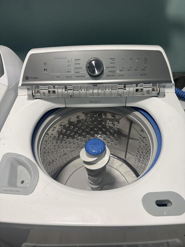 GE Profile 4.9-cu ft High Efficiency Agitator Smart Top-Load Washer ...