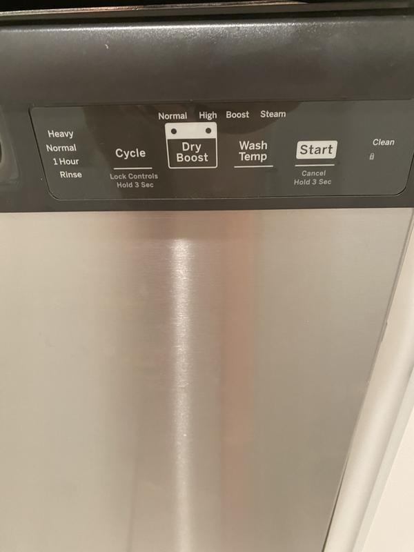 GE Dry Boost 24-in Front Control Built-In Dishwasher (Black) ENERGY ...