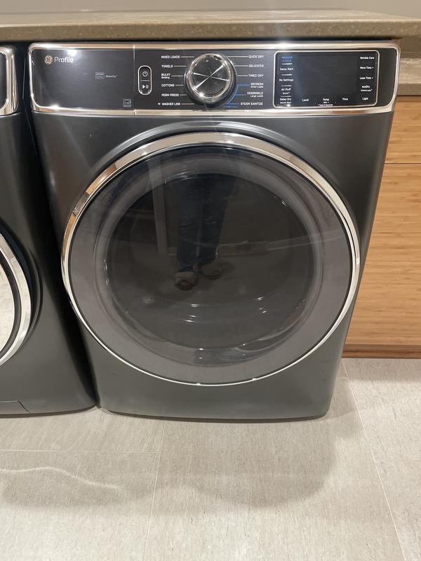 GE Profile 7.8-cu ft Stackable Steam Cycle Vented Smart Gas Dryer ...