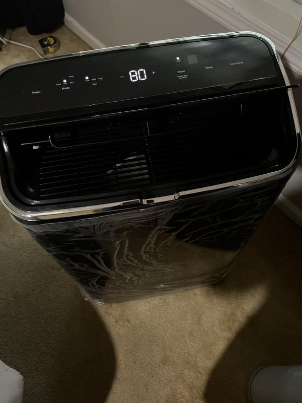 GE 10000-BTU DOE (115 Volts) Black Vented Wi-Fi enabled Portable Air ...