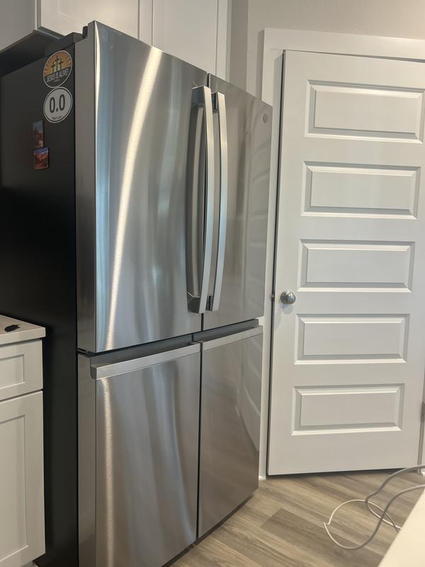 GE Profile Standard-Depth 28.3-cu ft 4 -Door 36-in Wide Smart Compatible French Door ...