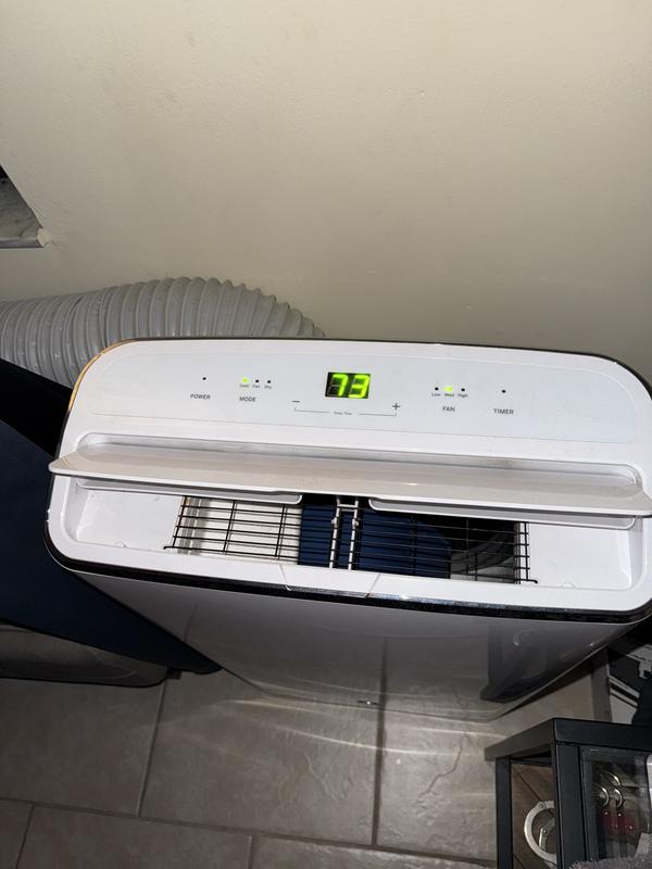 GE 10000-BTU DOE (115 Volts) Black Vented Wi-Fi enabled Portable Air ...