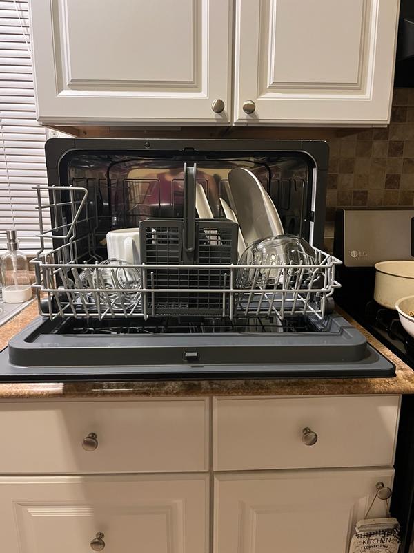 GE Profile 22-in Portable Countertop dishwasher ( Black ) 6 Place ...