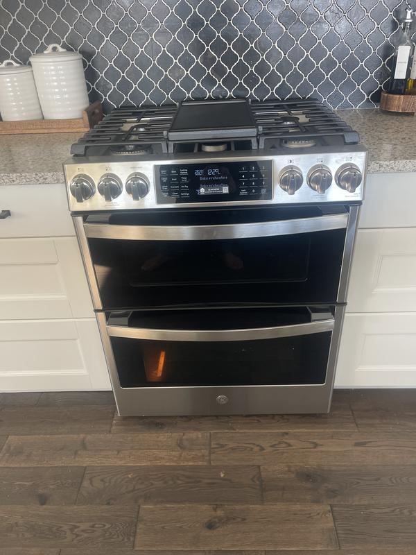 GE Profile 30-in 5 Burners 4.3-cu ft / 2.4-cu ft Self & Steam Cleaning ...