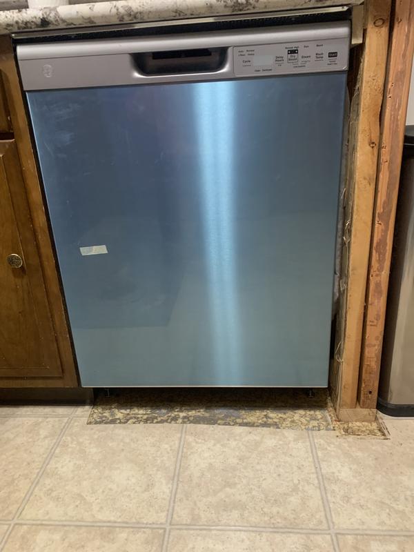 GE Dry Boost 24-in Front Control Built-In Dishwasher (Stainless Steel ...
