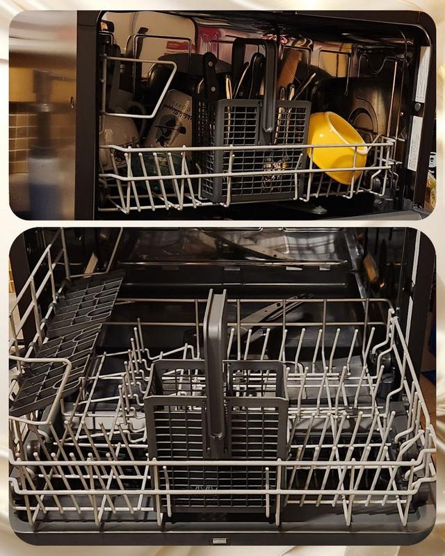 GE Profile 22-in Portable Countertop dishwasher ( Black ) 6 Place ...