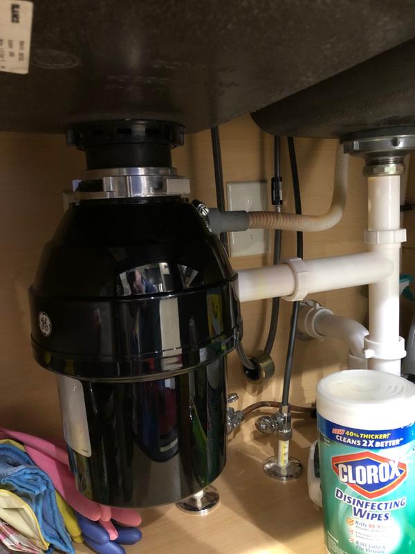 GE Continuous feed 3/4-HP Septic Safe Non-corded Garbage Disposal with ...