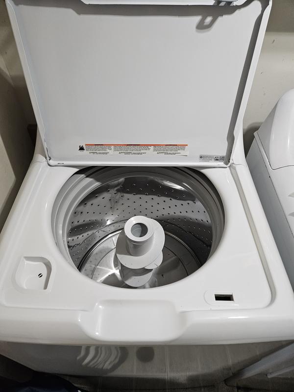 Shop GE 4-cu ft Top-Load Washer with Two-Peice Agitator & 6.2-cu ft ...