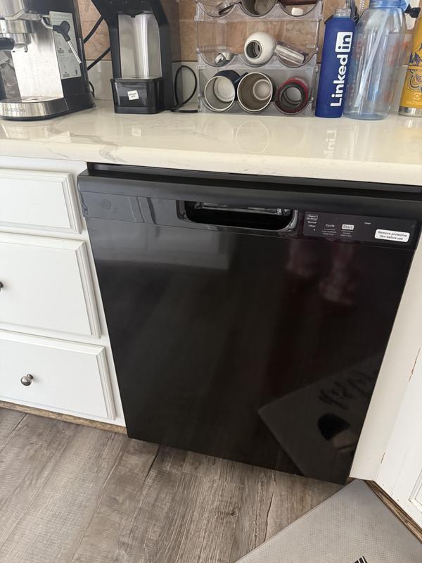 GE Dry Boost 24-in Front Control Built-In Dishwasher (Stainless Steel ...