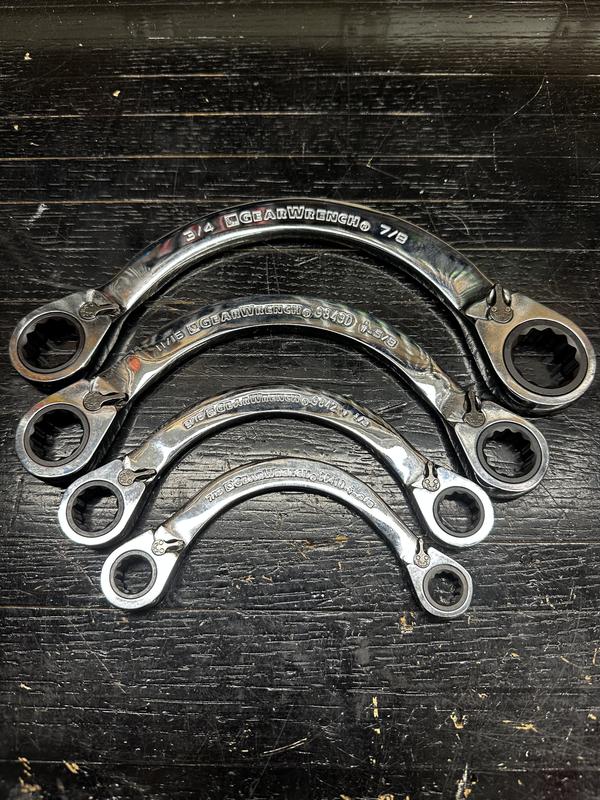 Snap on half moon wrench set store