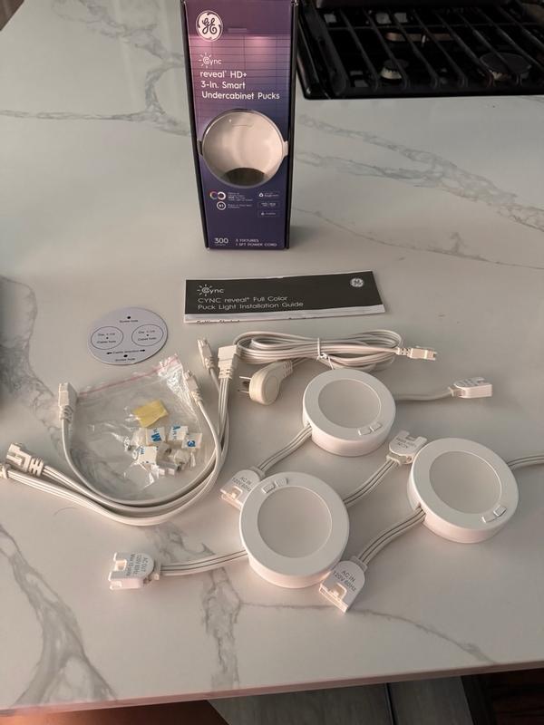 GE 3-Pack Color Changing LED Smart Puck Light 93131317 at Lowes.com