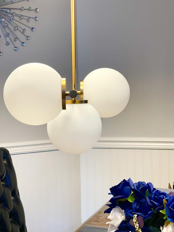 GE Solon 3-Light Matte Gold Mid-century Led Chandelier 93130435 at ...