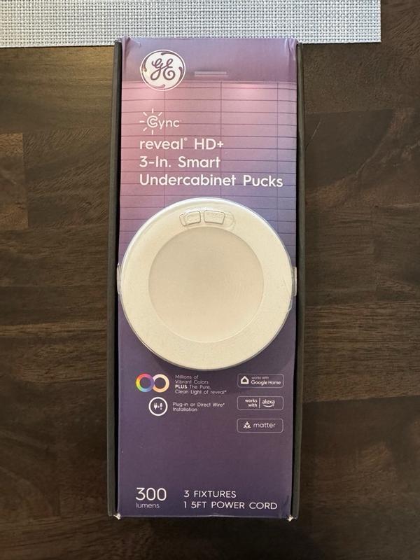 GE 3-Pack Color Changing LED Smart Puck Light 93131317 at Lowes.com