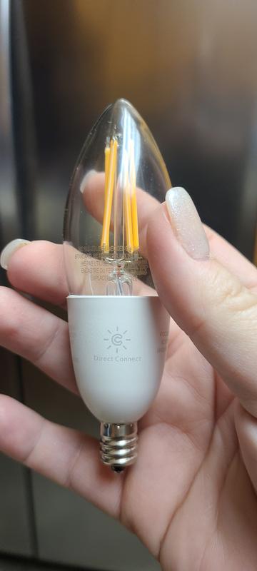 GE Cync 60-Watt EQ B11 Soft White Candelabra Base (e-12) Dimmable Smart ...