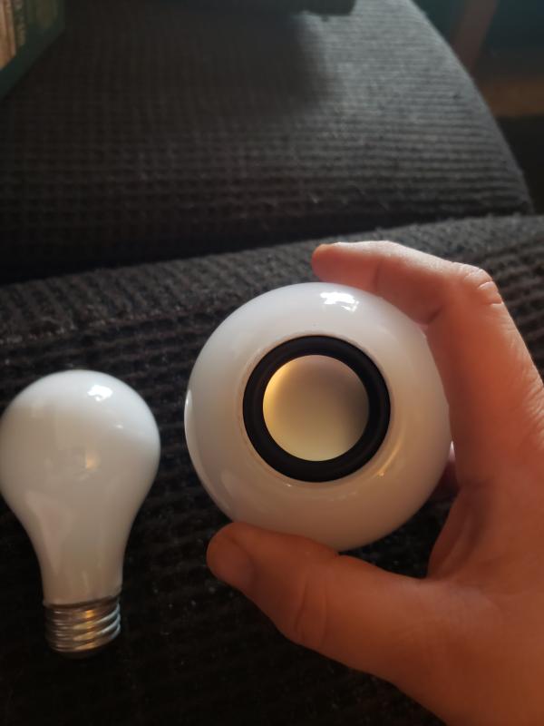 GE LED+ Speaker 60-Watt EQ A21 Soft White Medium Base (E-26) Light Bulb ...