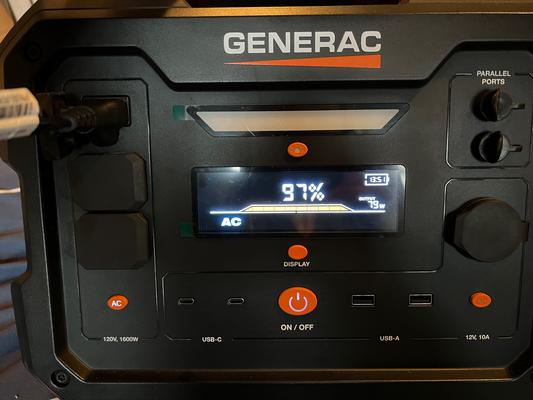 Generac GB1000 Backup Battery Power Station 1600-Watts Portable Power ...