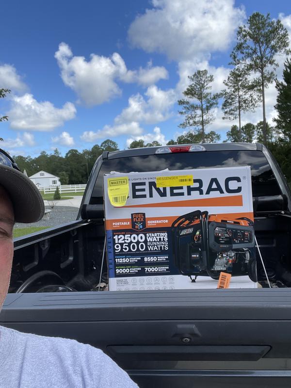Generac 12500 / 9500 -Watt Tri fuel Portable Generator in the Portable ...
