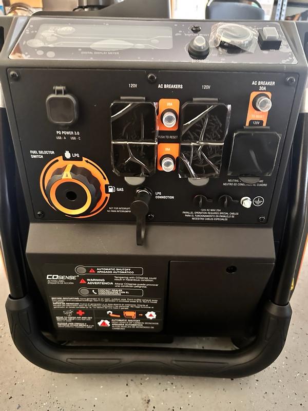 Generac IQ Series 3500-Watt Single Fuel (Gasoline) Inverter Generator ...