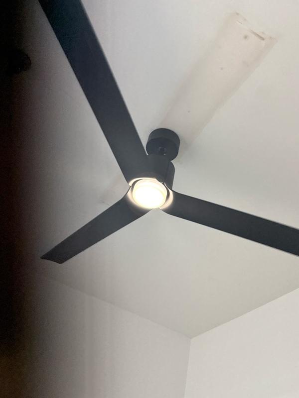 Generation Lighting Peel 66-in Midnight Black with Midnight Black ABS ...