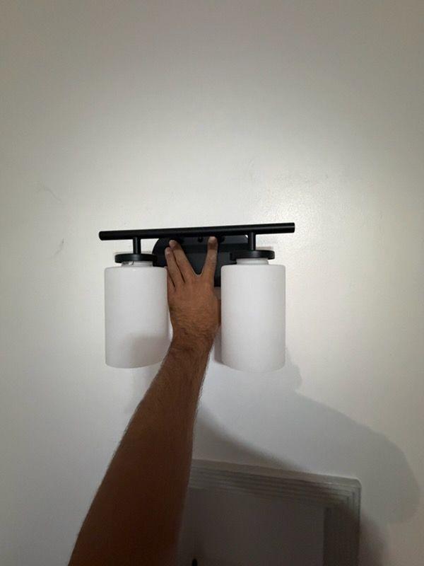 Generation Lighting Oslo 12.5-in 2-Light Matte Black Modern ...