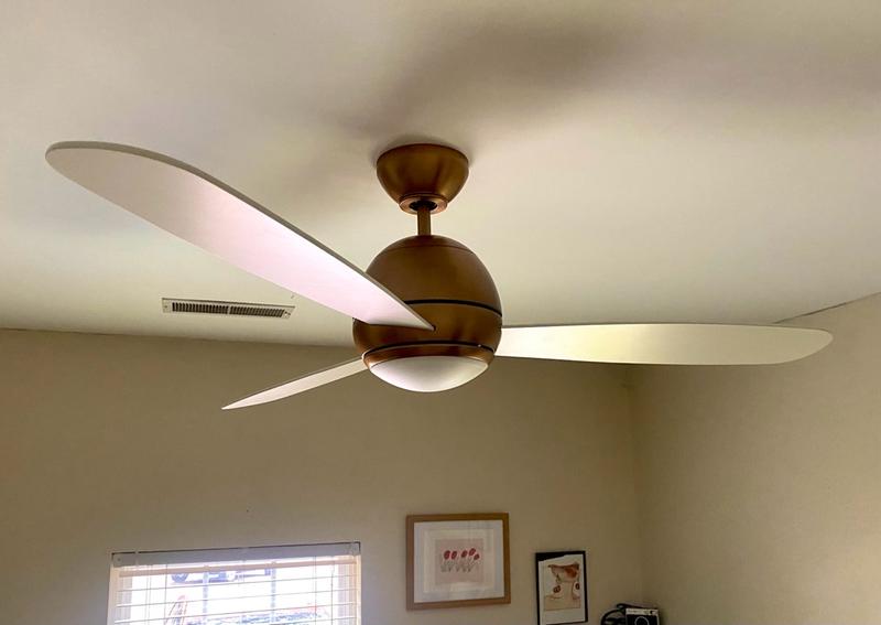 Generation Lighting Orbis 52 LED 52-in Satin Brass with Matte White ...